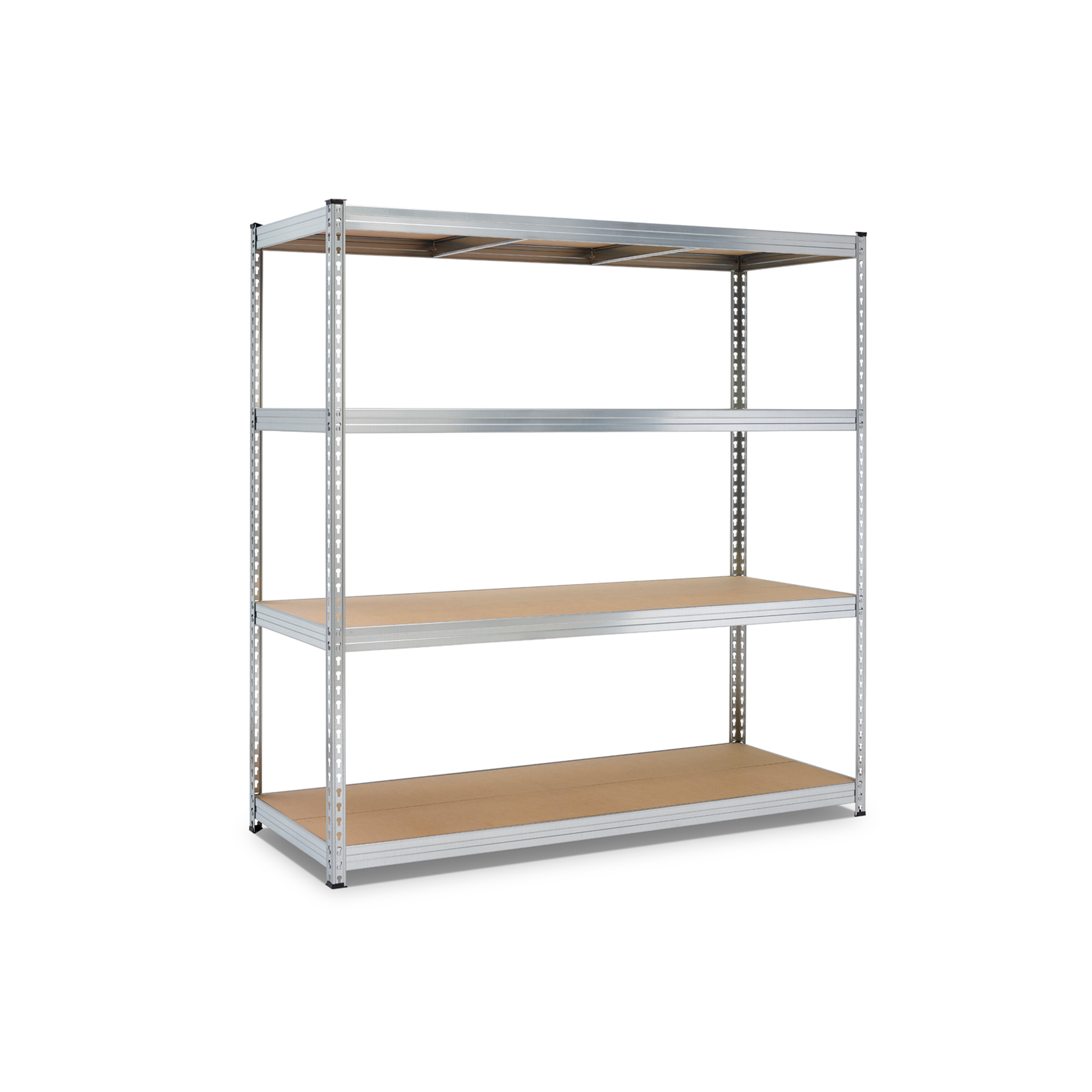 Etagère garage acier galvanisé 4 tablettes ROBUS - Gris - l.180xH.180xP ...