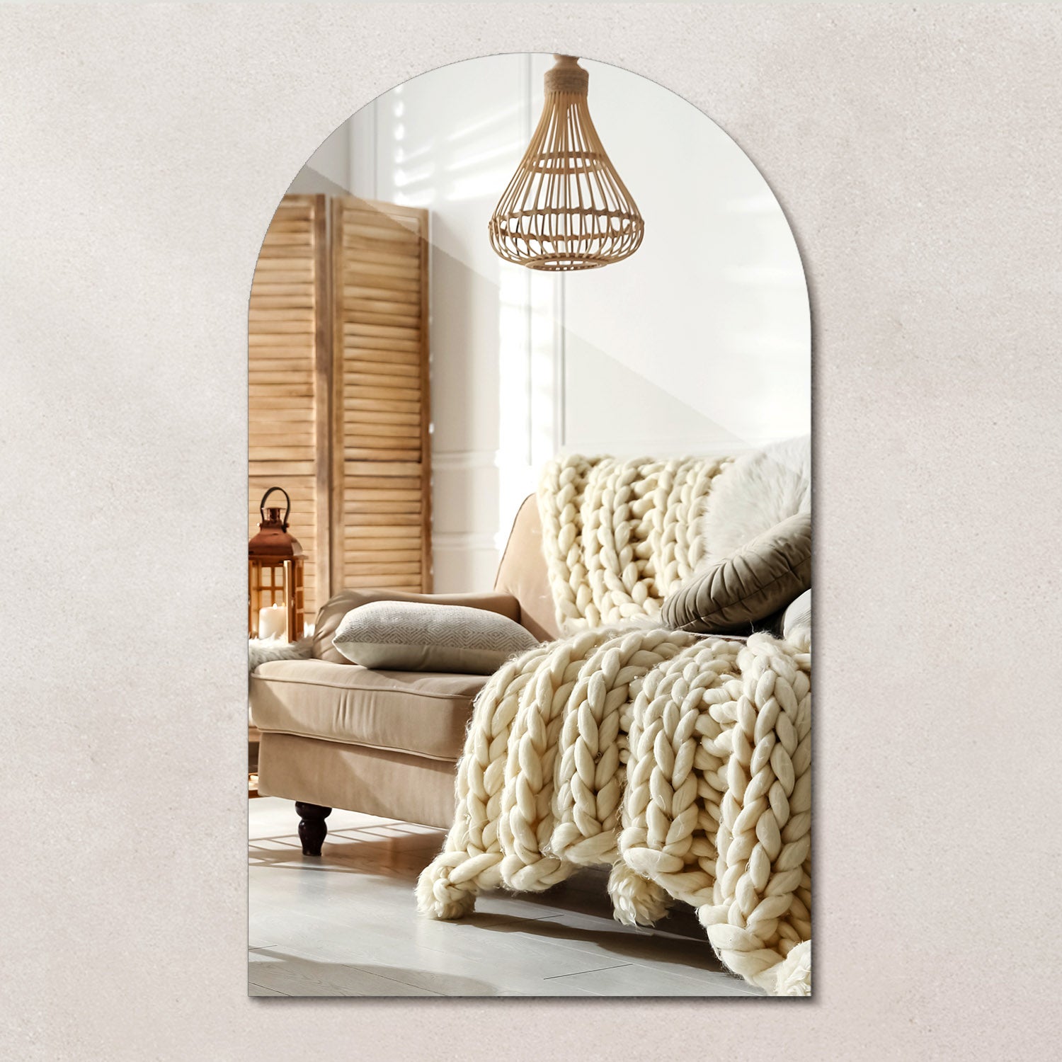 Miroir forme irrégulière en ovale tronqué | Dimensions 45x80 cm ...