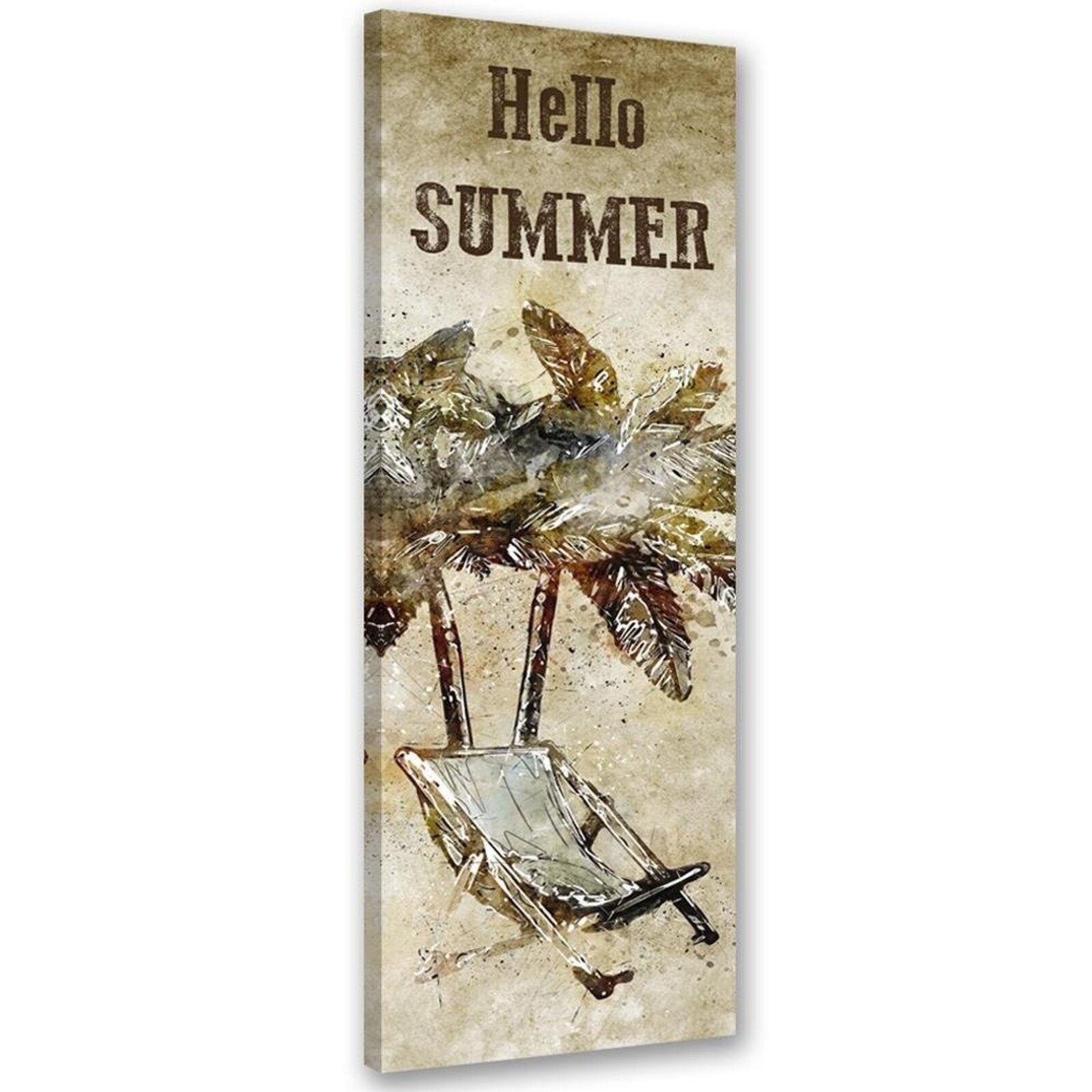 Tableau transats et palmier - 50 x 150 cm | Leroy Merlin