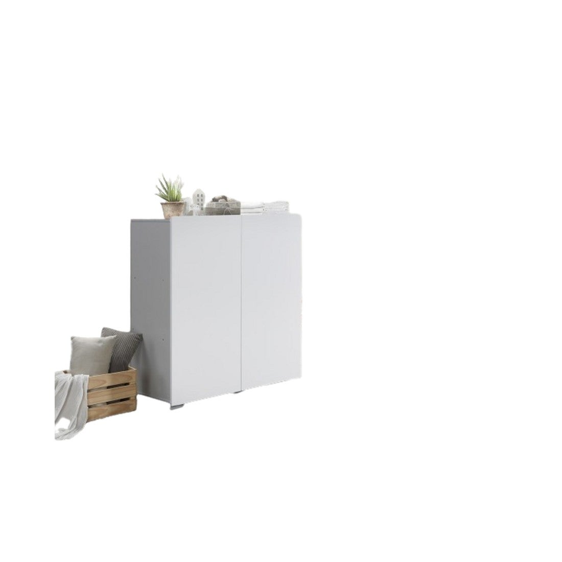 Armadio a due ante TINY – 100x120 cm – Colore bianco – Design moderno ...