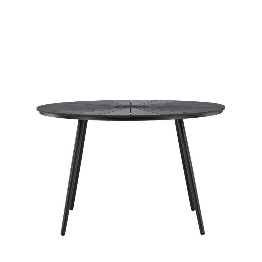 San vito - Table à manger de jardin 4 personnes ronde en aluminium et ...