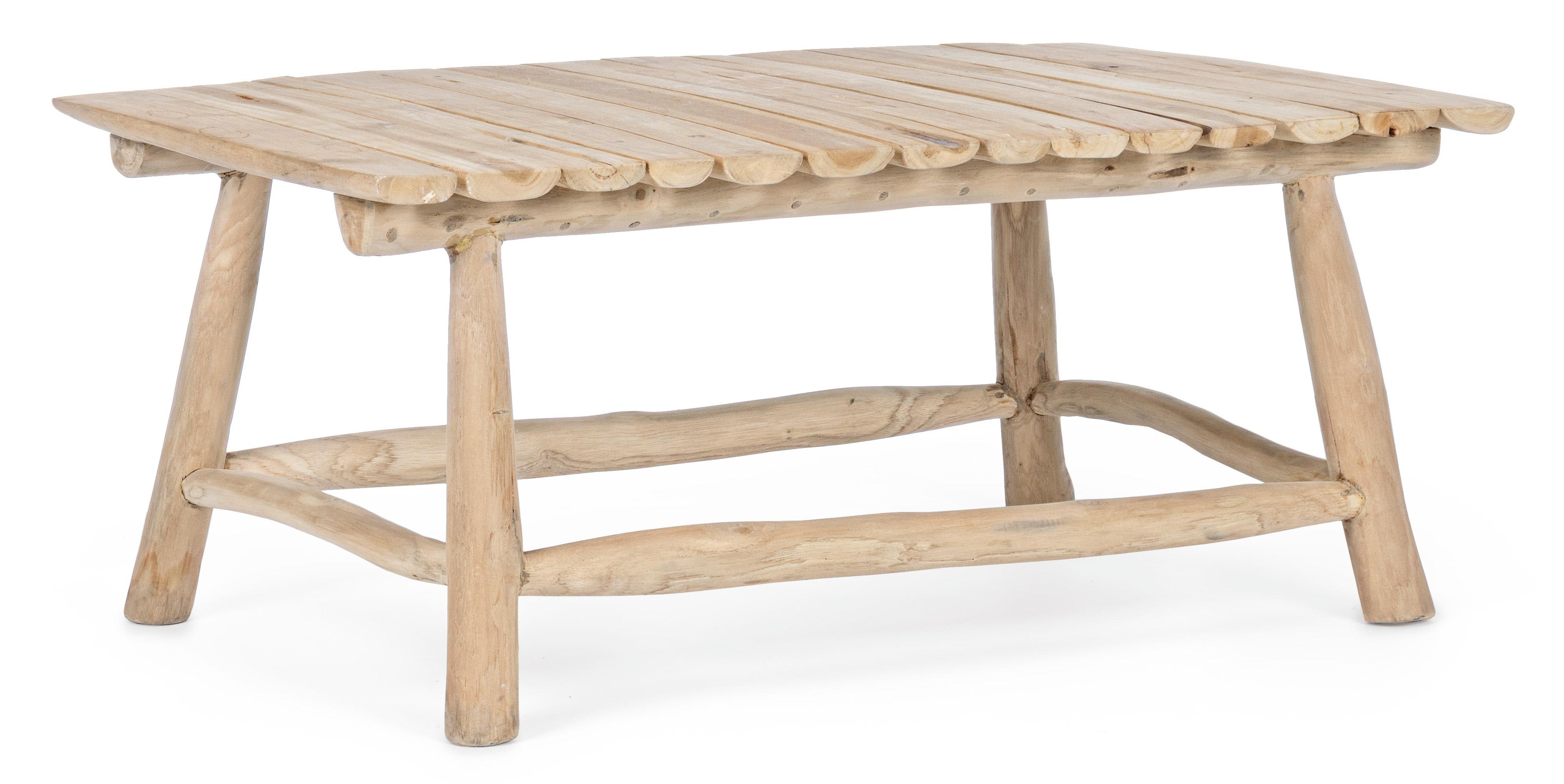 Table basse en bois teck naturel Emilie L 90cm | Leroy Merlin