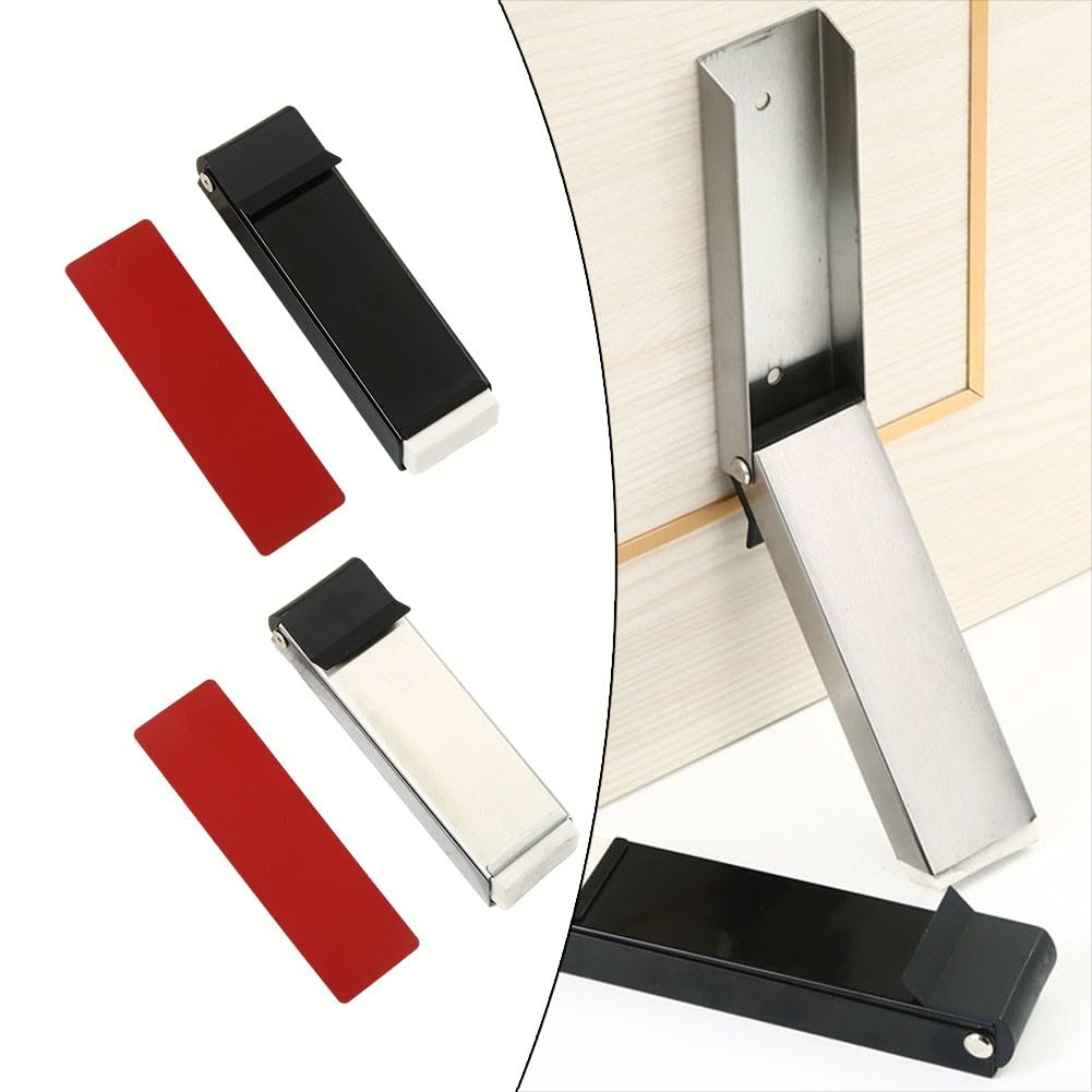 Tope de puerta plegable de 2 piezas, con pedal, sin taladros, repuesto ...