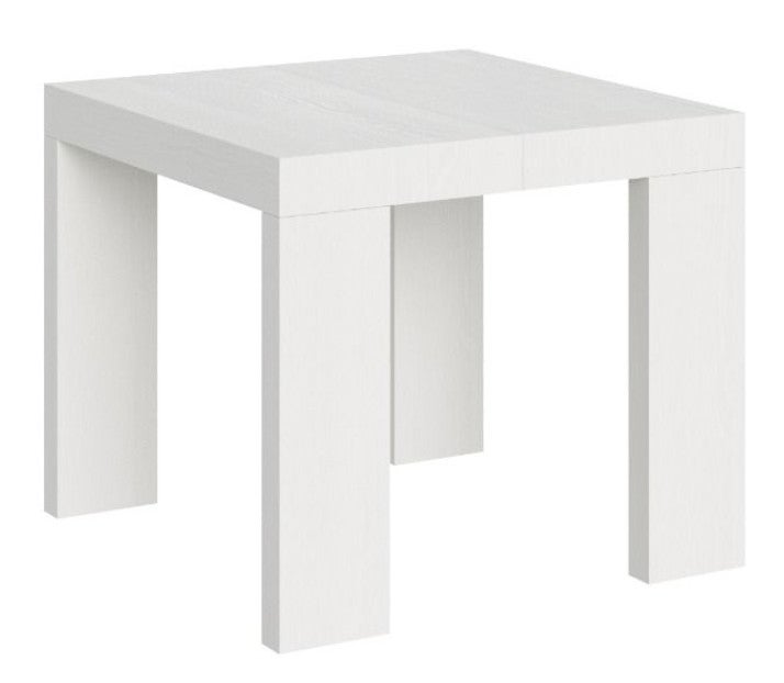 Petite table carrée extensible 90x90-246 Ribo-Couleur Blanc | Leroy Merlin