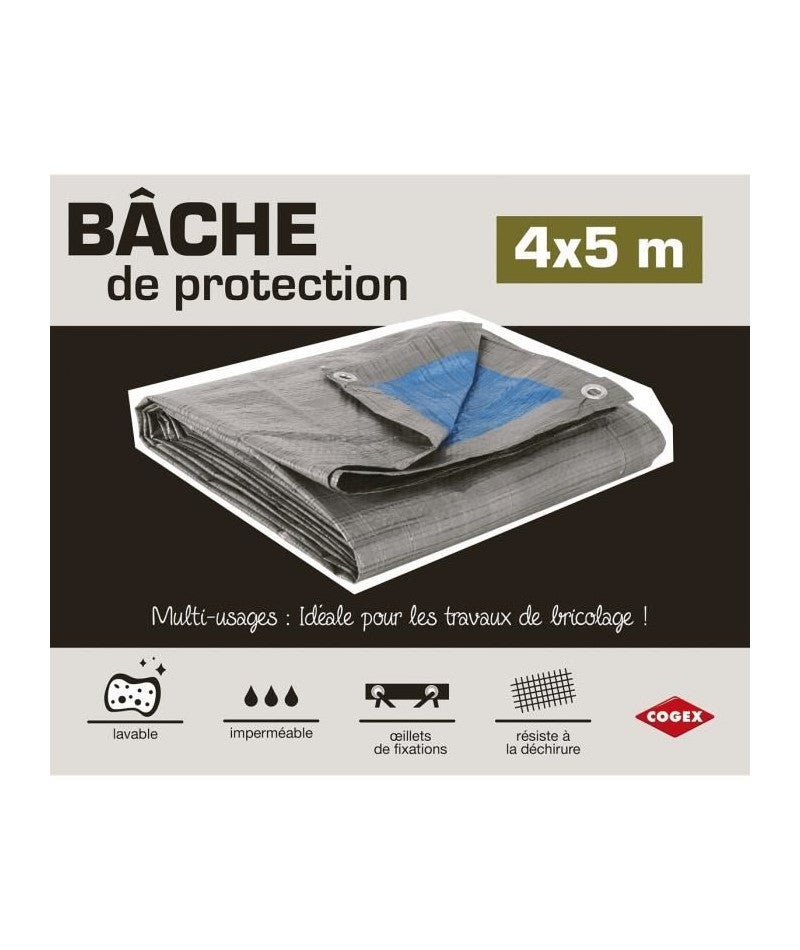 Bâche de protection 4x5M | Leroy Merlin