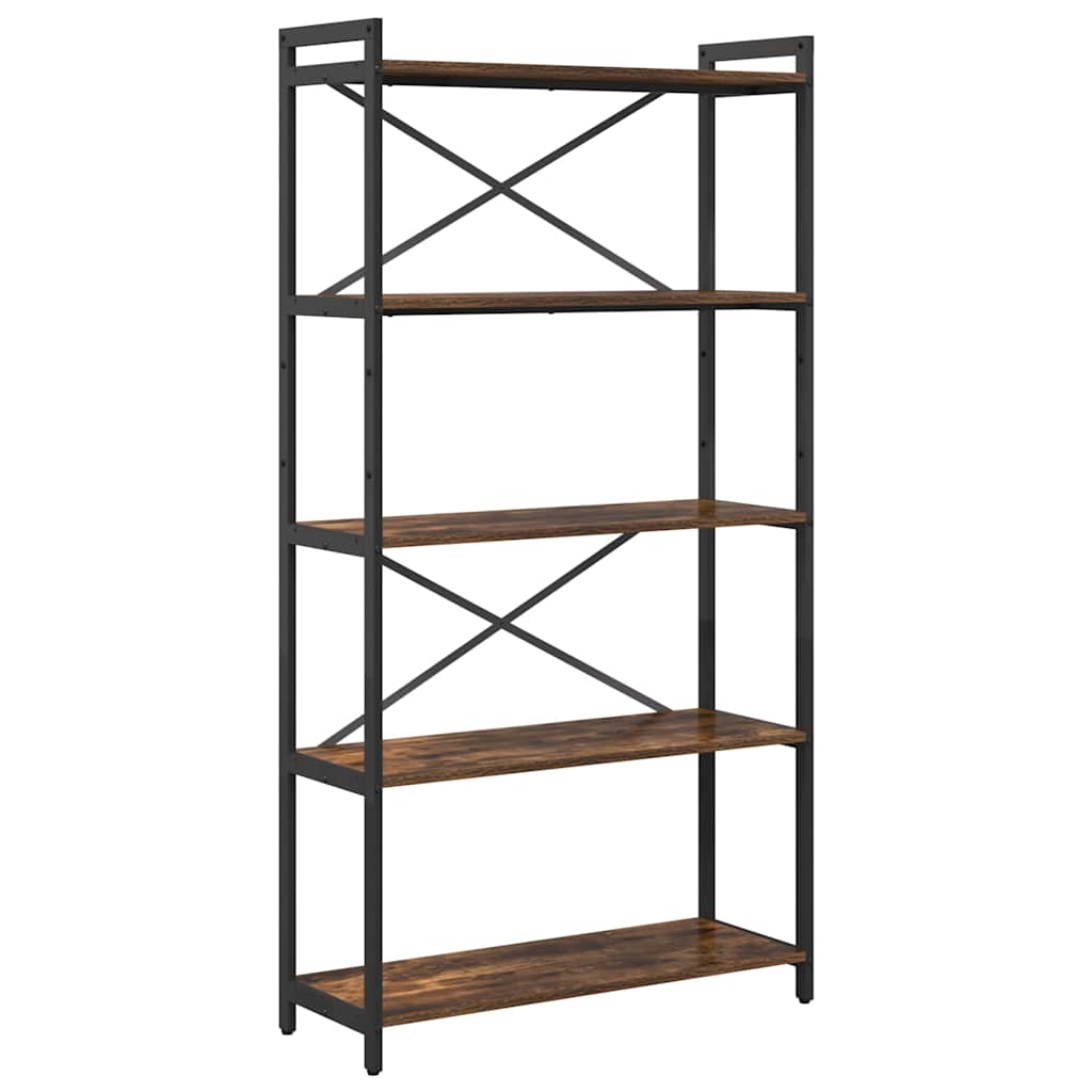 Bibliothèque | Étagère Chêne fumé 80 x 30 x 155 cm Bois d'ingénierie ...