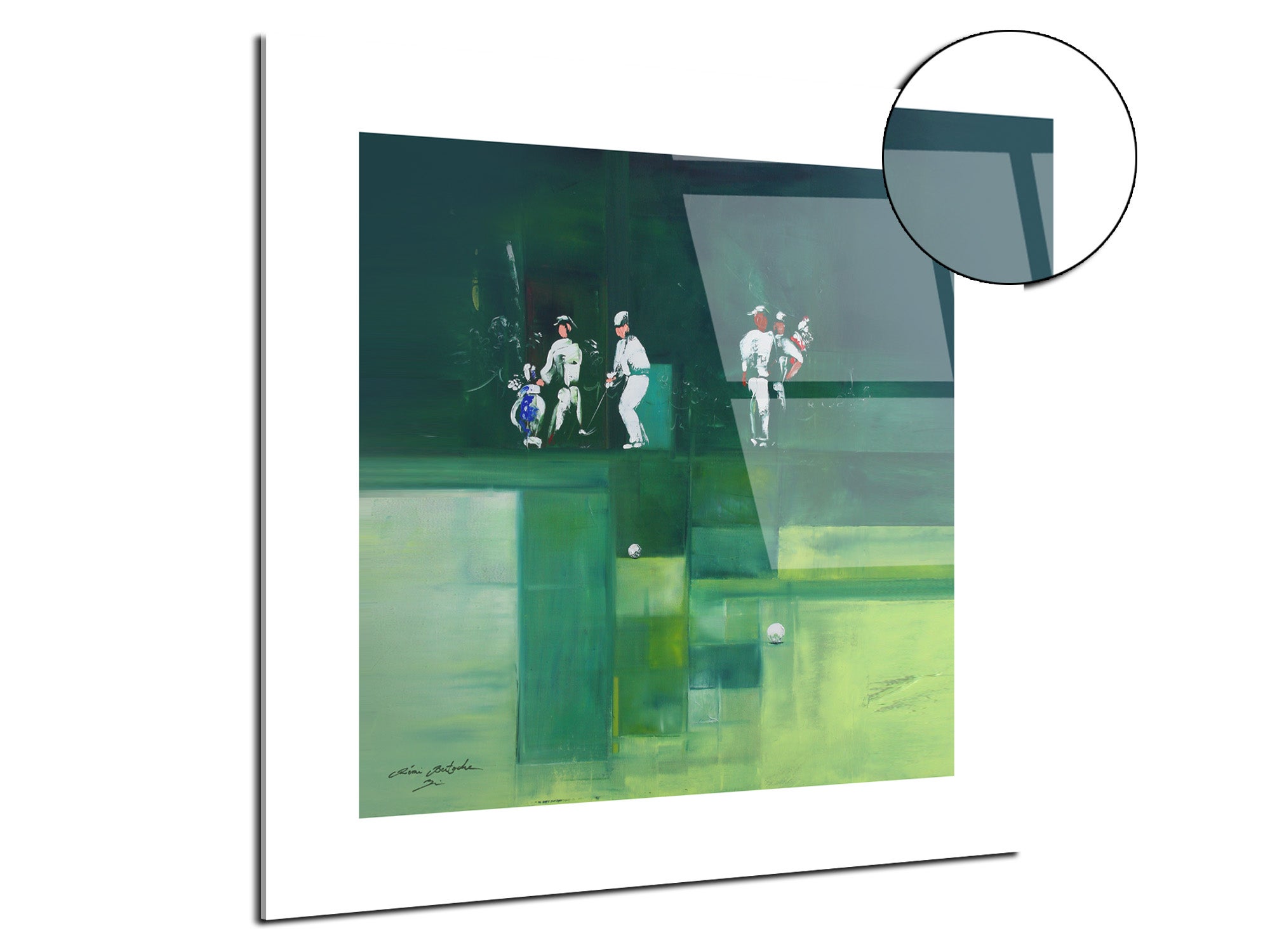Reproduction tableau Golf Green par Rémi Bertoche sur plexiglas ...