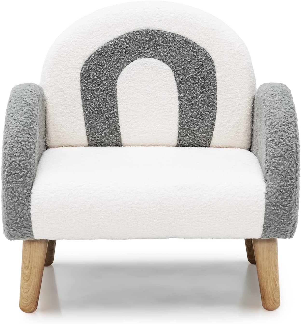 Fauteuil pour Enfants en Peluche Teddy et Éponge, Canapé avec Dossier ...