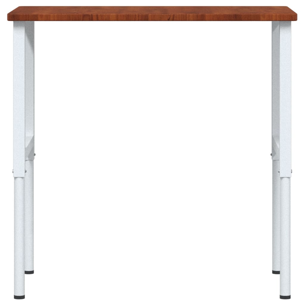 Banco da lavoro rettangolare in legno massello 100x60x(71,5-98) cm ...