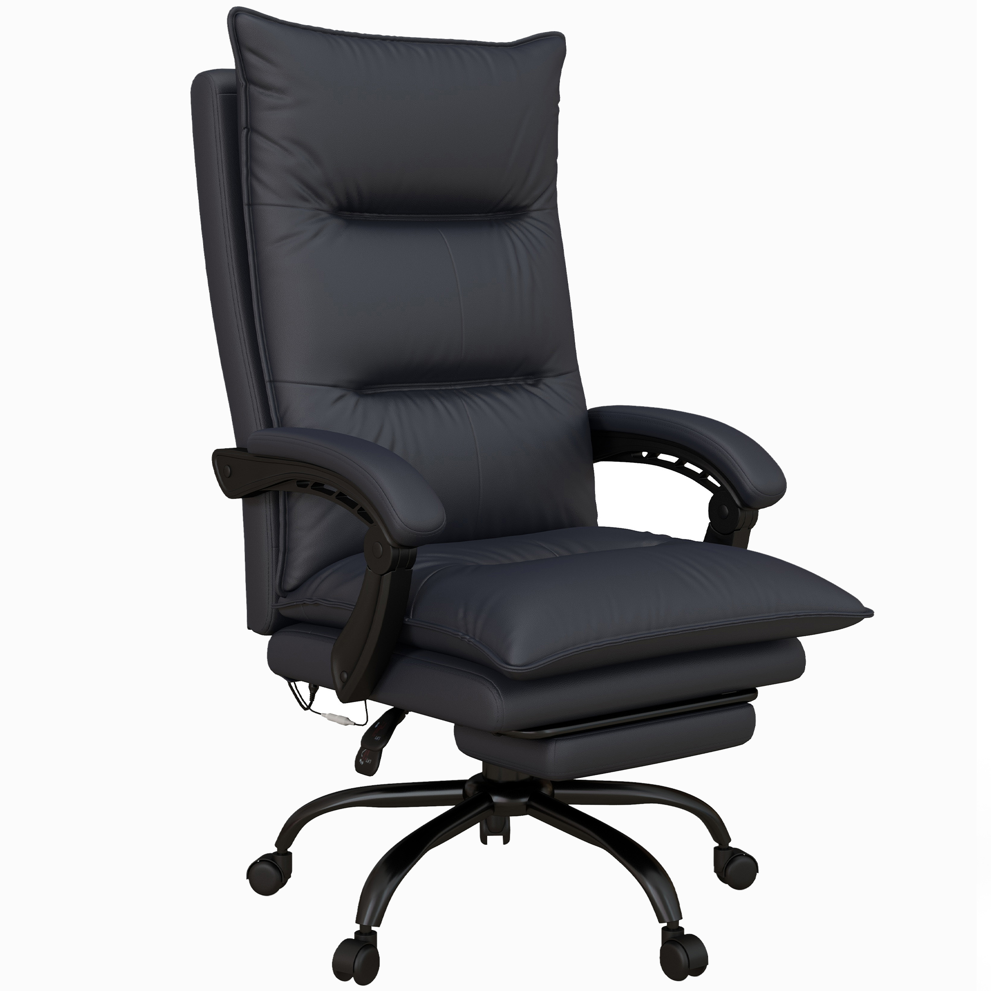 Fauteuil de bureau massage repose-pieds réglable hauteur chaise ...