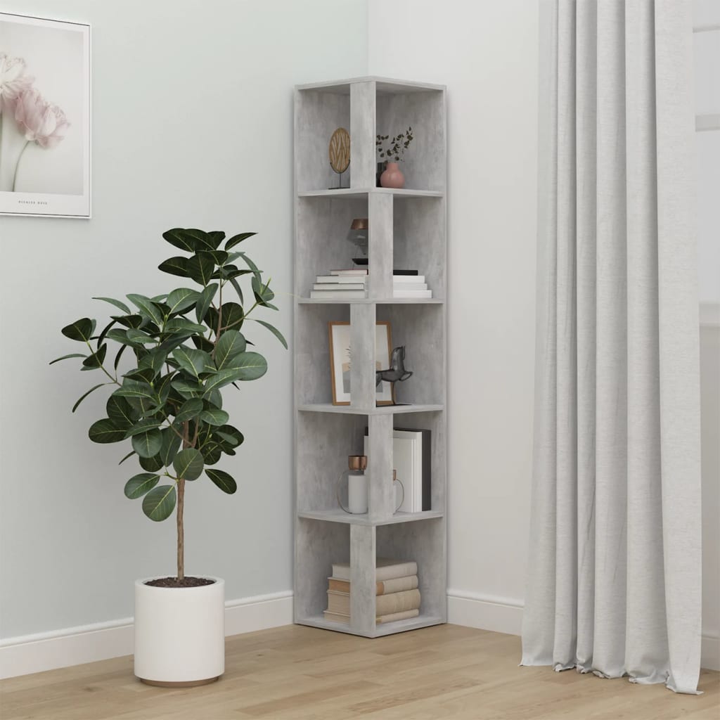 Mobile ad angolo Grigio cemento 33x33x164,5 cm Truciolare | Leroy Merlin