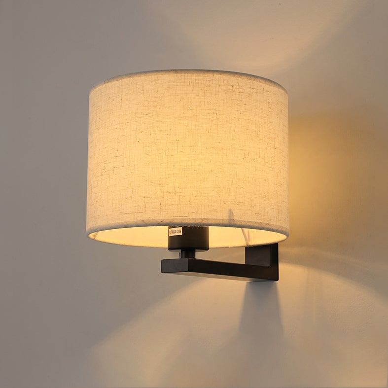 Lámpara de pared con pantalla de tela, lámpara de pared moderna ...
