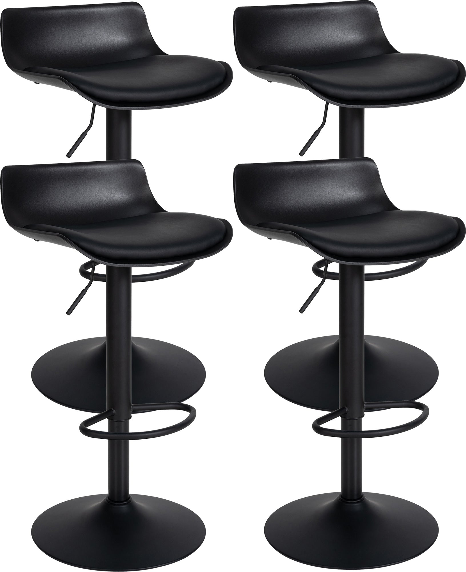 Tabouret de bar x4 avec repose-pieds hauteur réglable desing moderne en ...