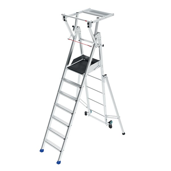 Escabeau pliant 7 marches - Hauteur max. de travail 3.75m - PIRL7SD ...