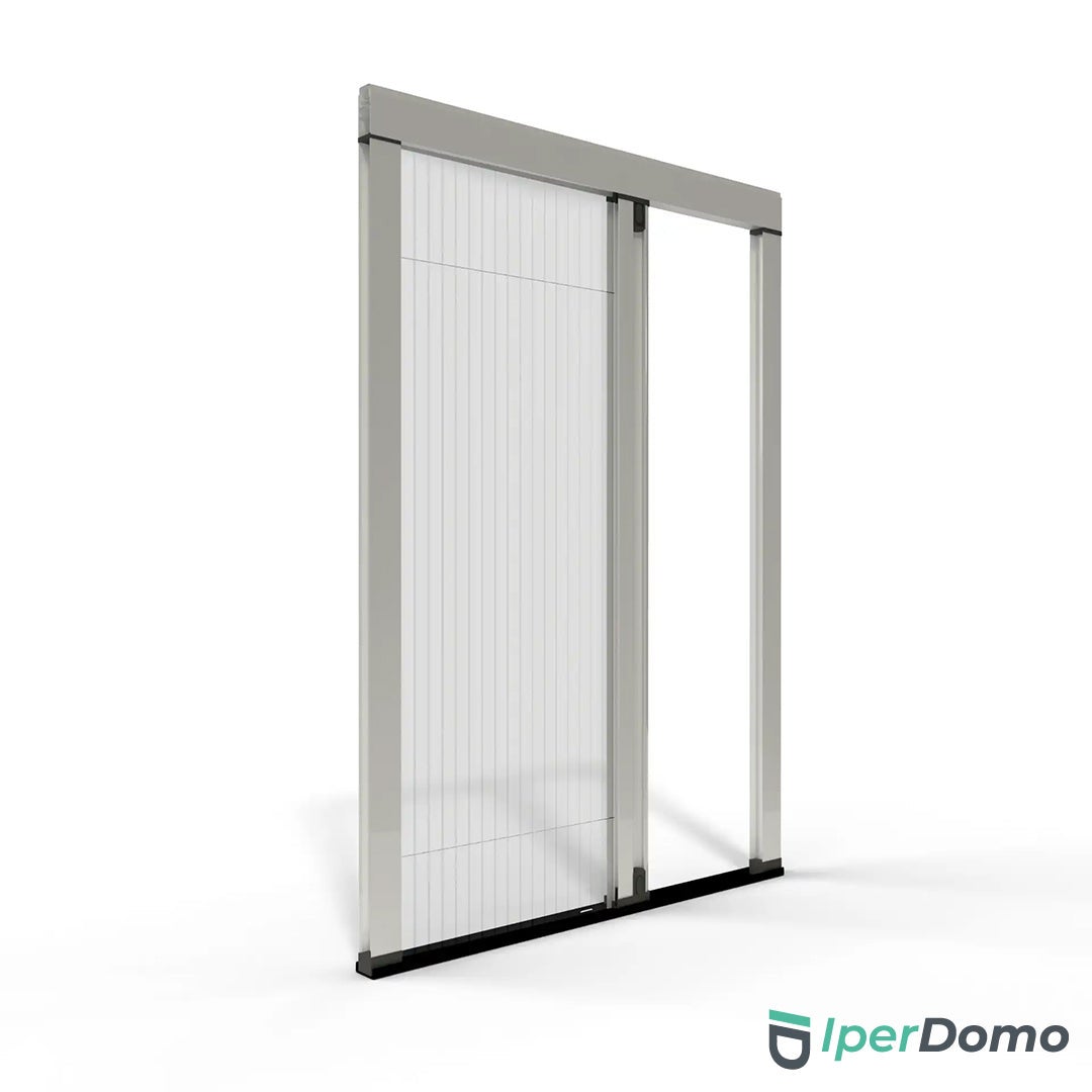 Moustiquaire plissée réductible pour porte-fenêtre 120x240 cm - Blanc ...