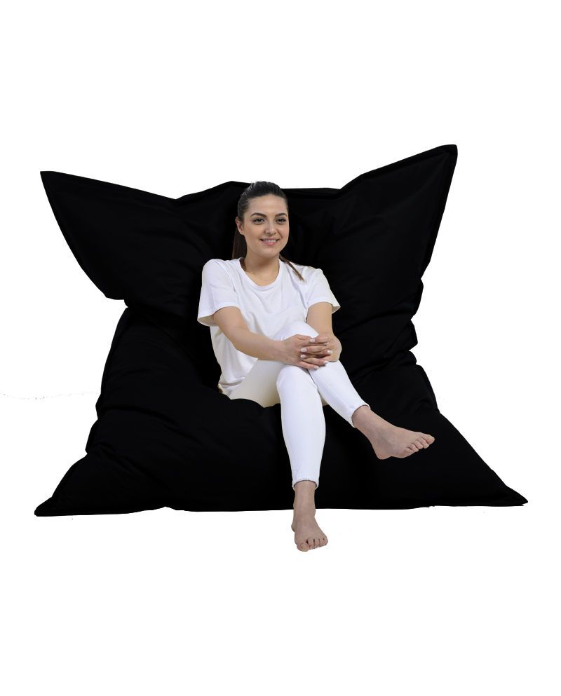 Puf de jardín Giant Cushion 140x180 Negro | Leroy Merlin