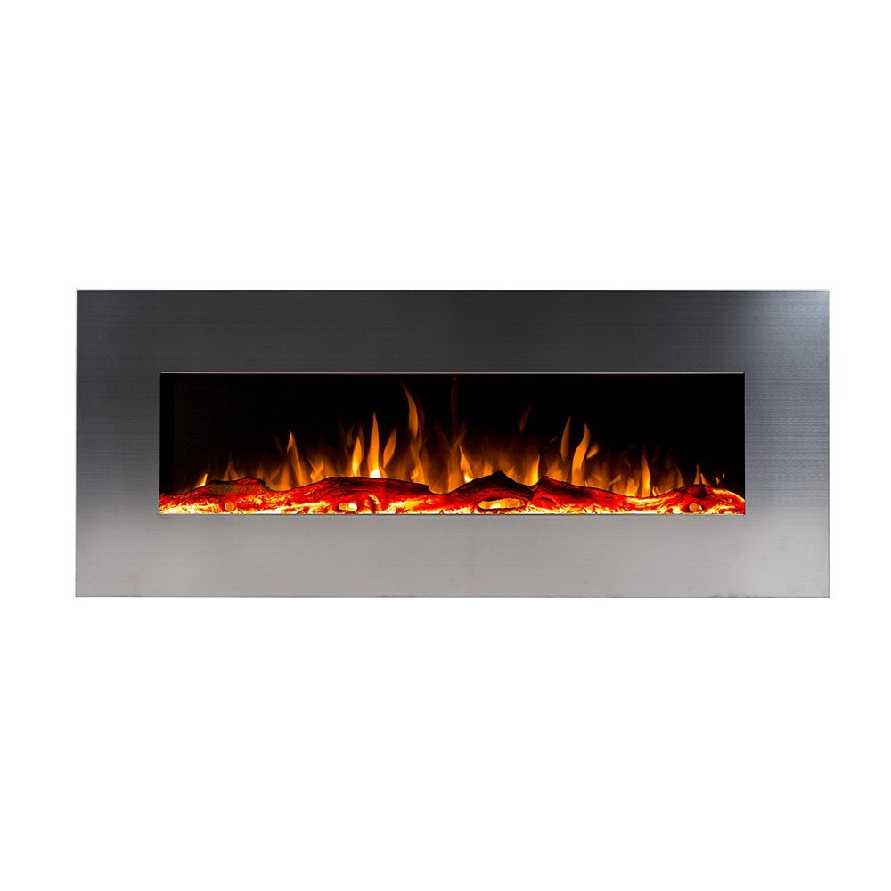 CHIMENEA ELÉCTRICA EMPOTRABLE - KAMIN NICE INOX 50 | Leroy Merlin