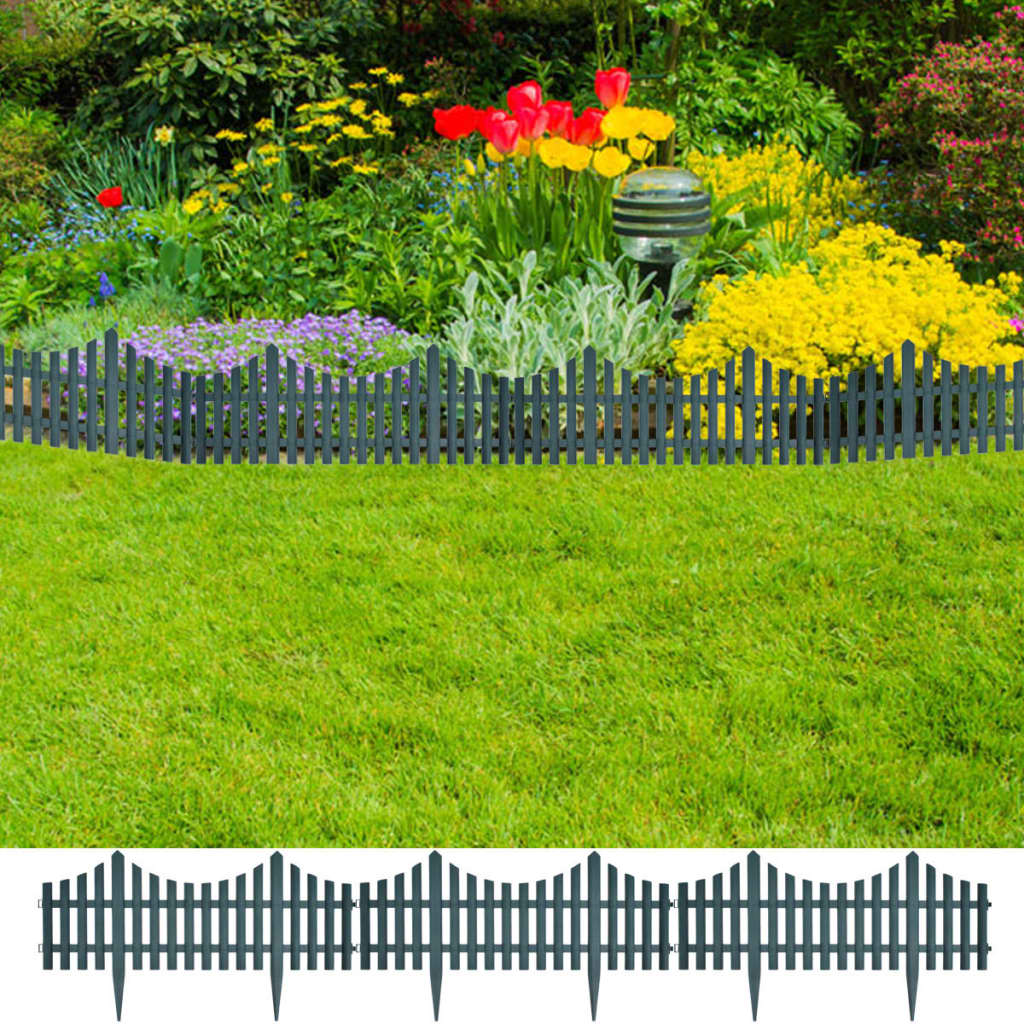 Bordures de pelouse 17 pcs 10 m Vert | Leroy Merlin