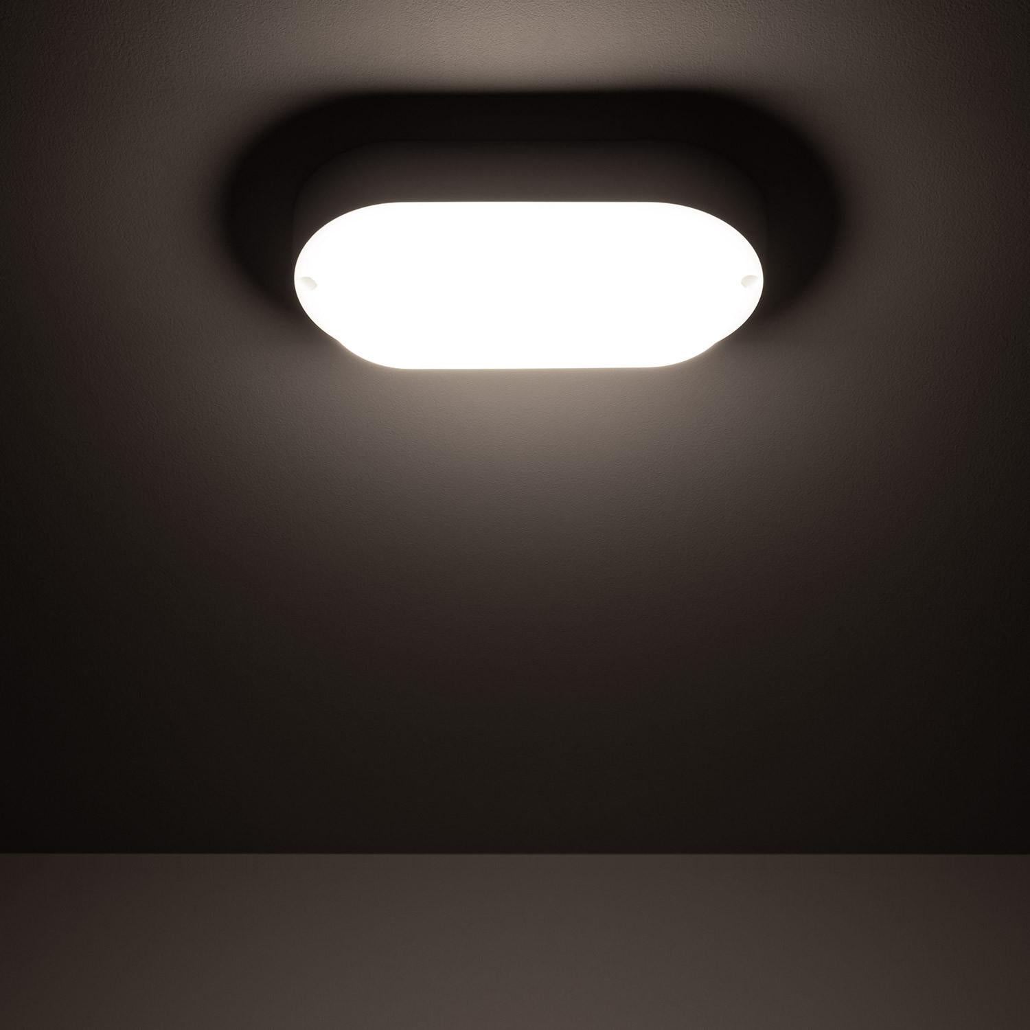 Ledkia - Plafón LED 15W Oval para Exterior 85x173 mm IP65 White, 4000K ...