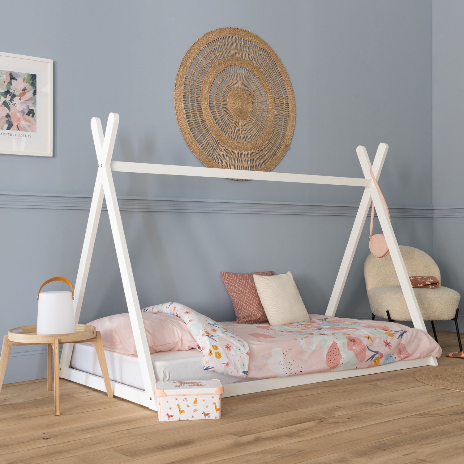 Cama tipi infantil blanca 190x90cm VALENTIN | Leroy Merlin