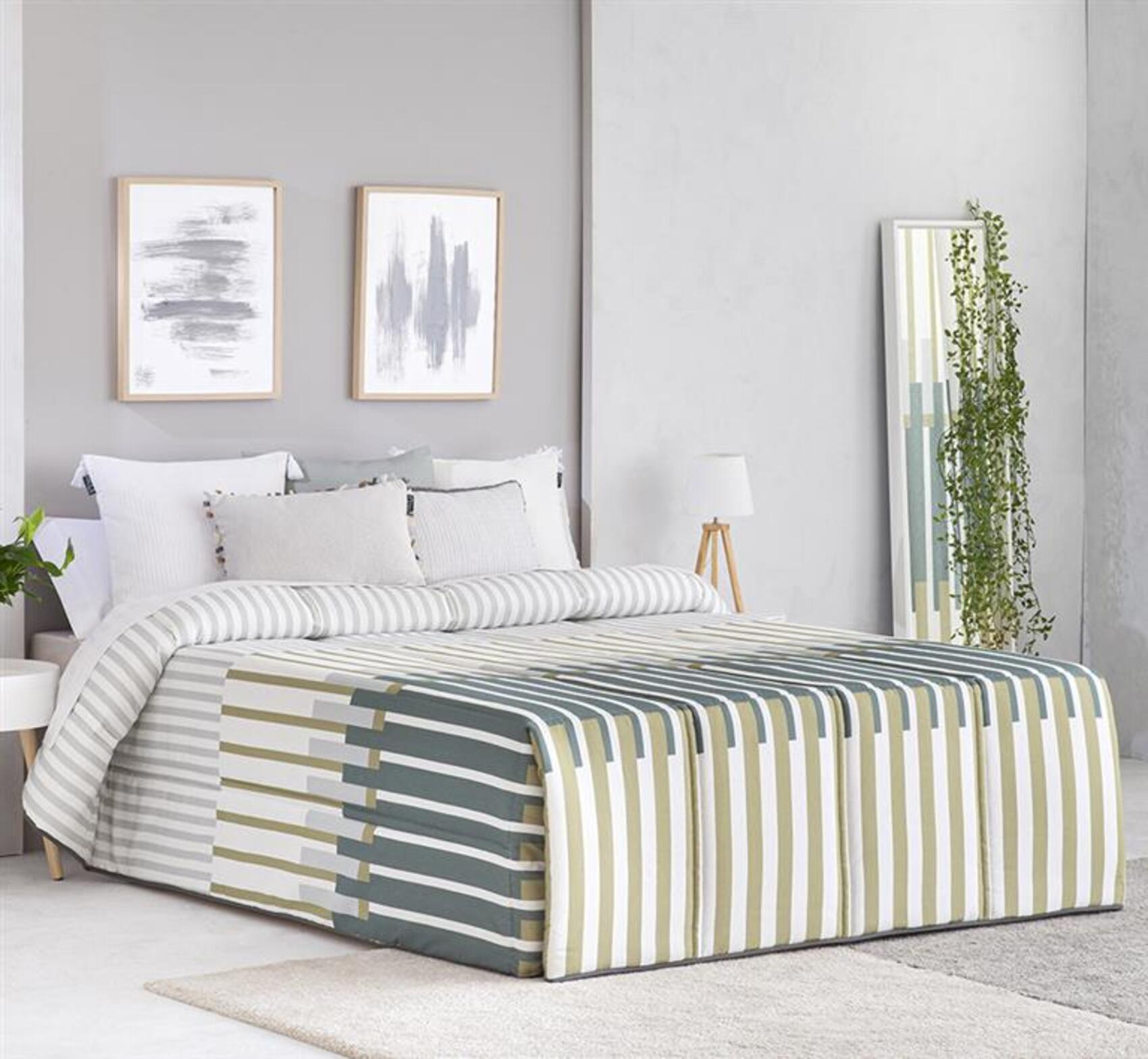 Edredón Conforter Alava Verde para Cama de 105 cm | Leroy Merlin