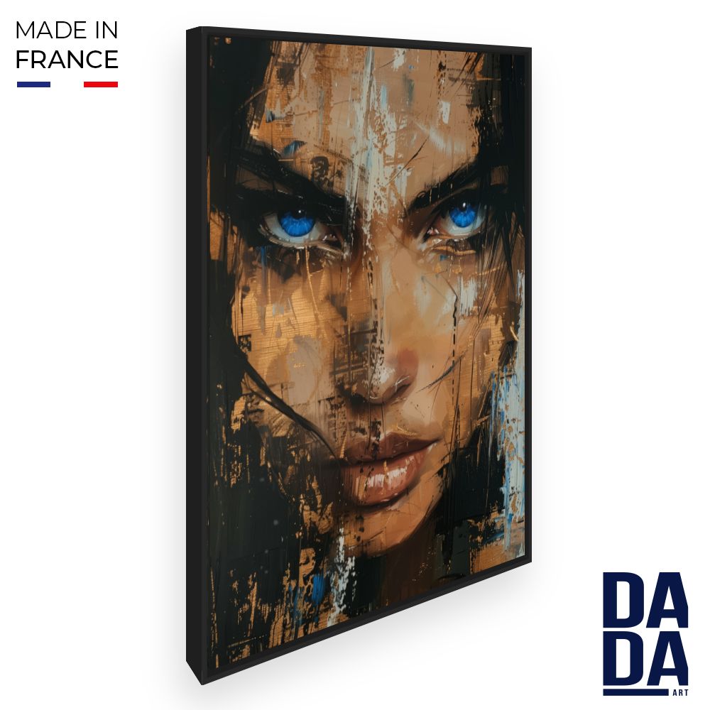 Toile encadrée Regard envoûtant / 72x108cm / Cadre Noir / Fabriqué en ...