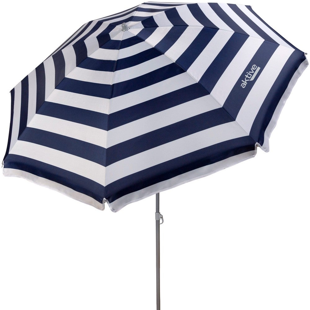 Aktive Ombrellone da spiaggia a 8 stecche, 180 cm, stile marinaio ...