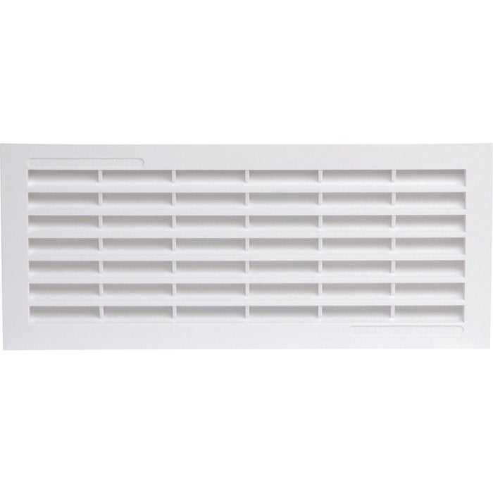Grille d'aération blanche - 132 x 338 mm - Avec moustiquaire - Girpi ...