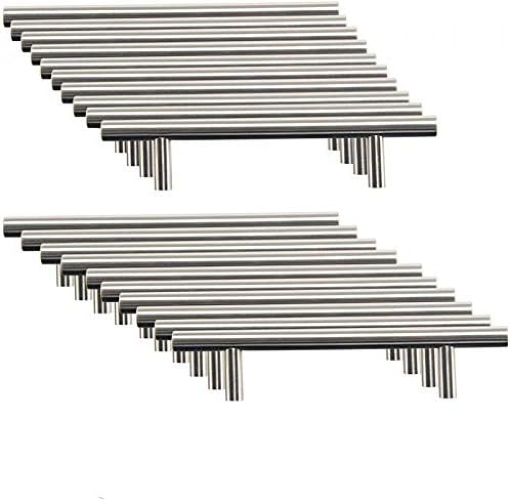 20 x Stainless Steel Kitchen Cabinet Handles Hole Spacing 96 mm Brushed ...