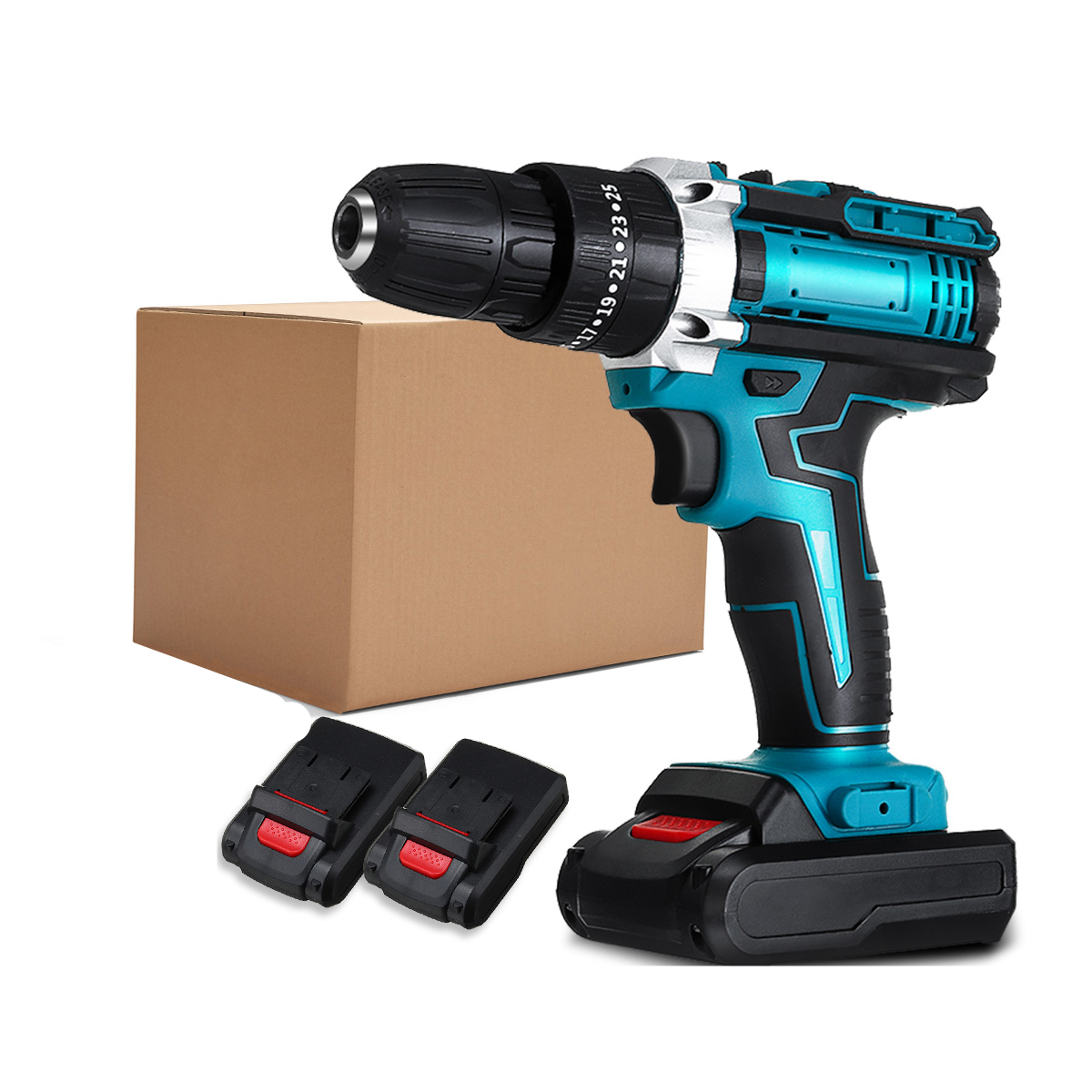 Perceuse Visseuse électrique sans fil kiwarm rechargeable 25-28Nm 18V ...