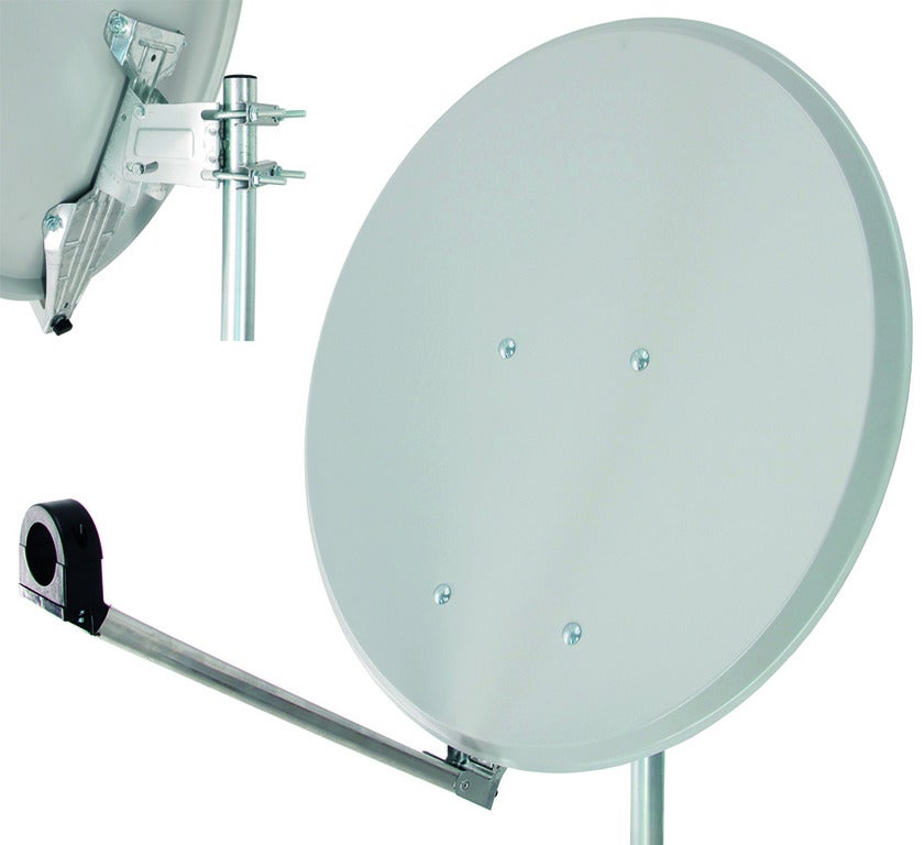 Parabole alu 70cm blanche avec lnb Servimat CLICKFAST | Leroy Merlin