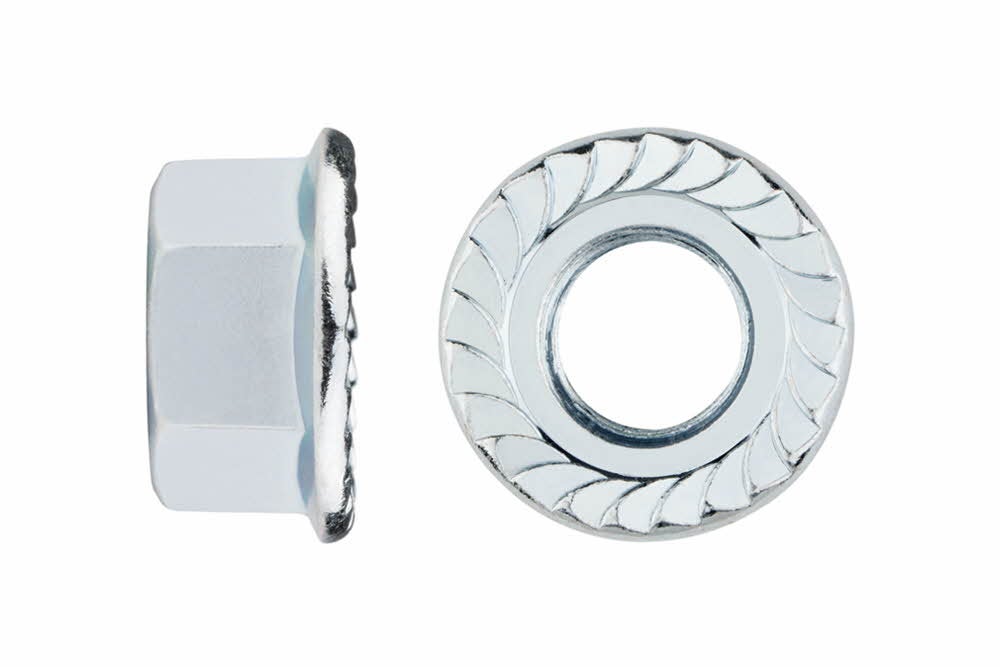 Écrou hexagonal à embase crantée - Zinguée M8 - Boite de 250 | Leroy Merlin