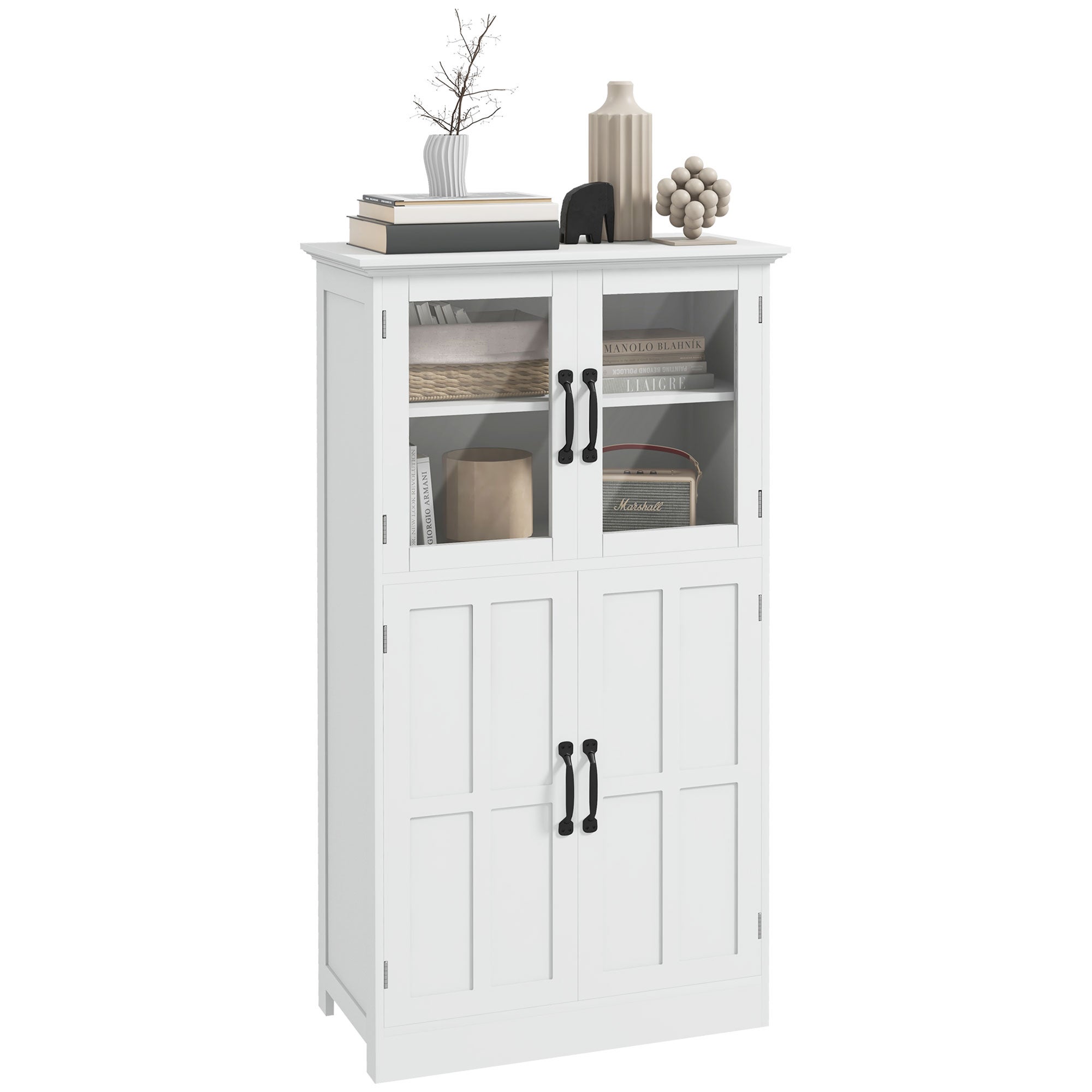 Buffet de cuisine avec rangement multiple, 2 placards, portes vitrées ...