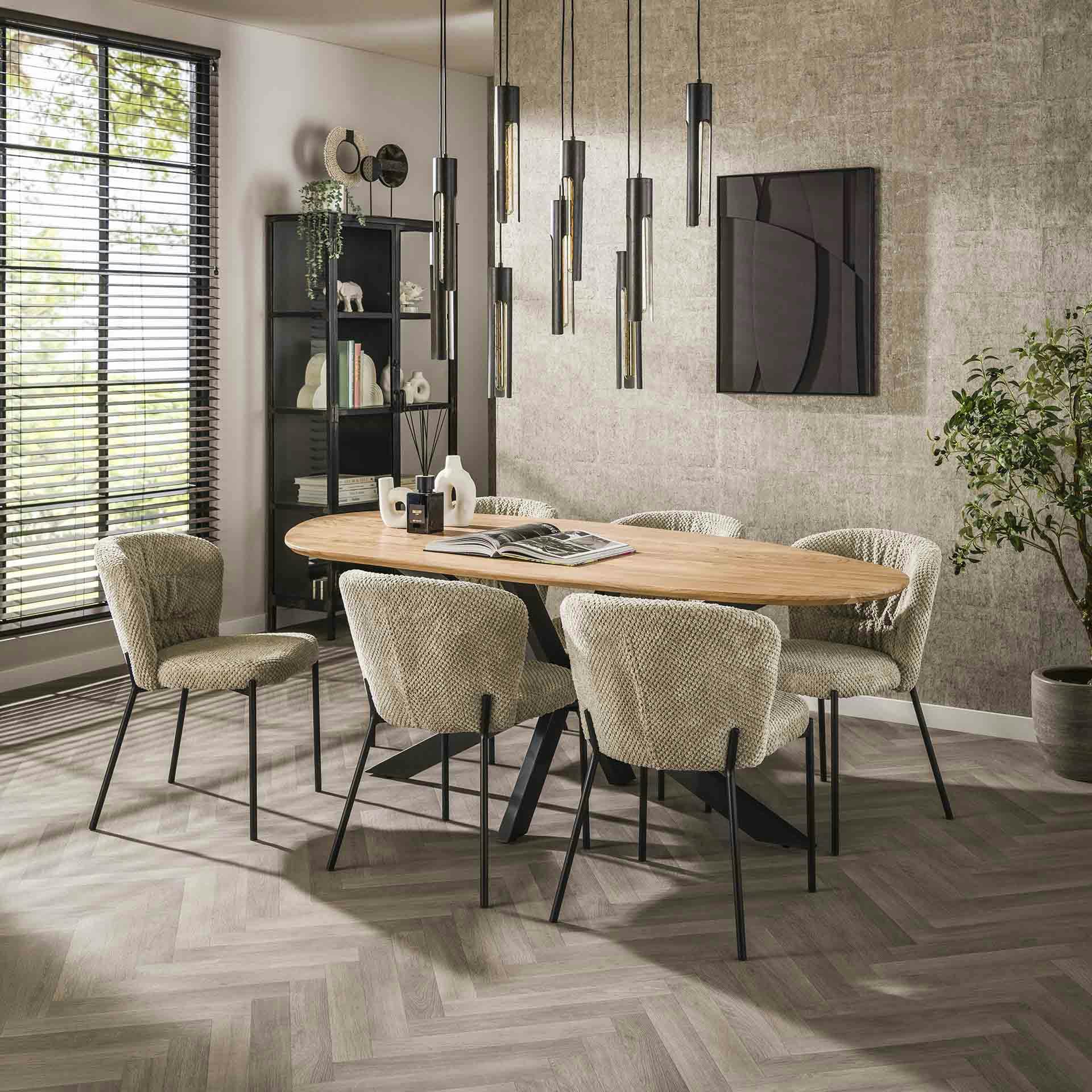 Table à manger organique en bois d'acacia 215 cm MELBOURNE | Leroy Merlin