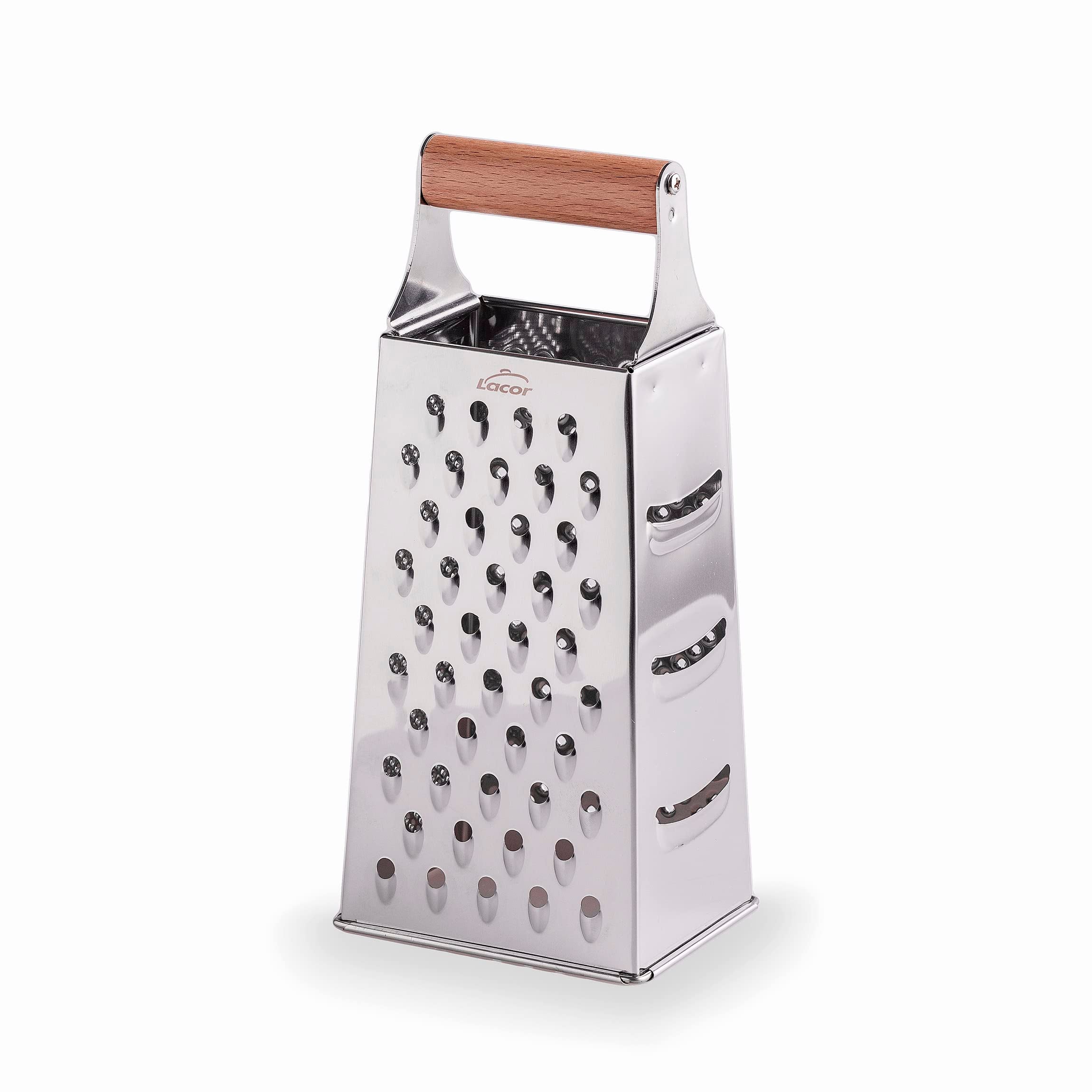 RALLADOR 4 CARAS INOX CON MANGO MADERA | Leroy Merlin