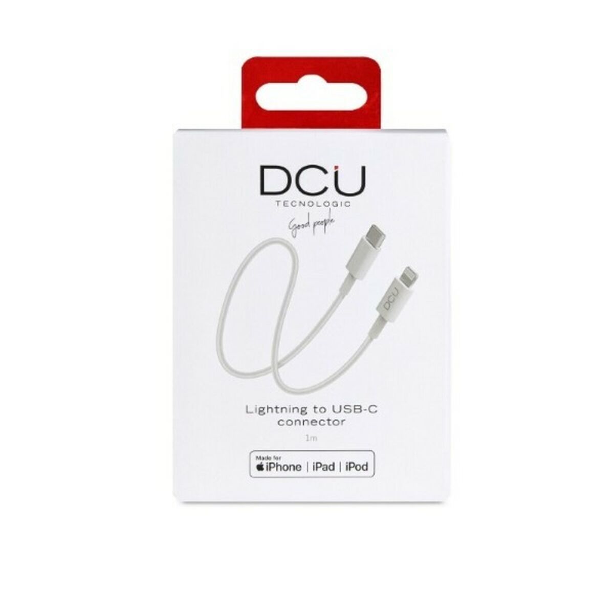 Cable USB-C a Lightning iPhone DCU 1 Blanco 1 m | Leroy Merlin
