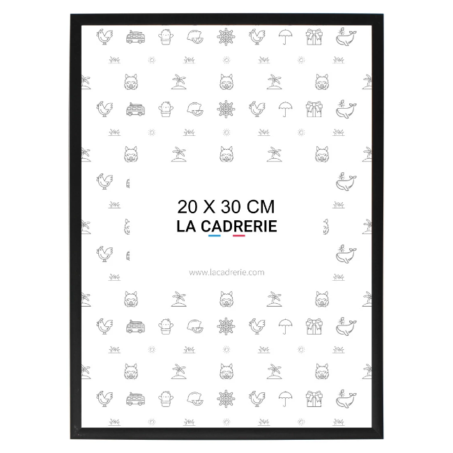 Cadre format 20x30 cm en aluminium - Noir mat - Vitre en verre | Leroy ...