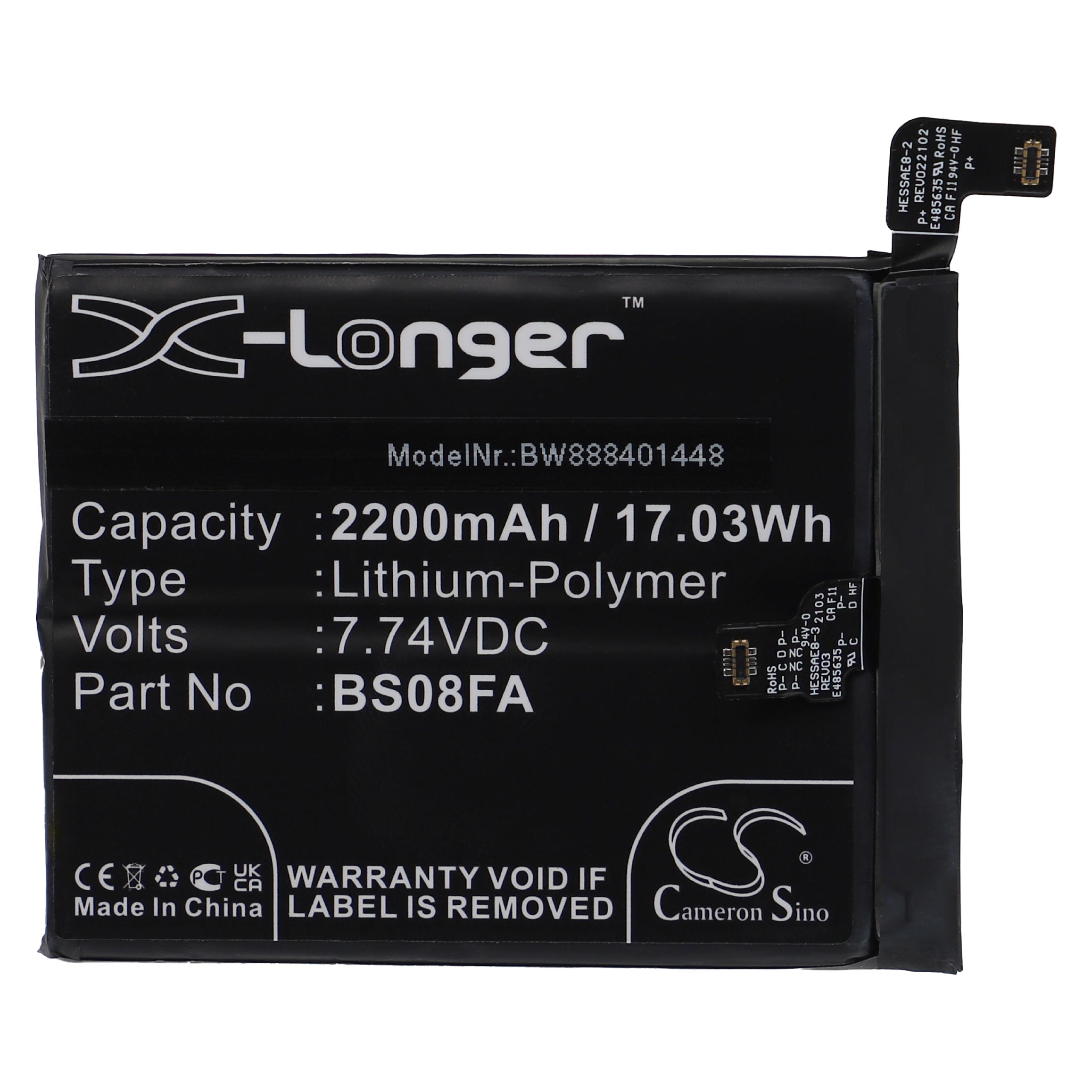 Vhbw Batterie remplacement pour Xiaomi BS08FA pour smartphone (2 200mAh ...