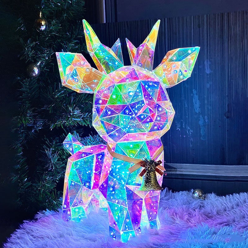 Décoration de Noël arc-en-ciel, décoration de Noël lumineuse LED ...
