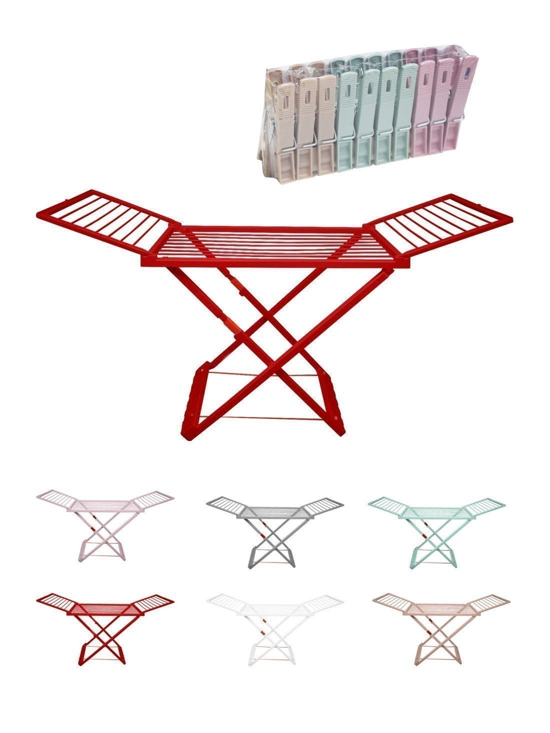 JARDIN202 - Tendedero Plegable de Resina Incluye 20 Pinzas – Tendal ...