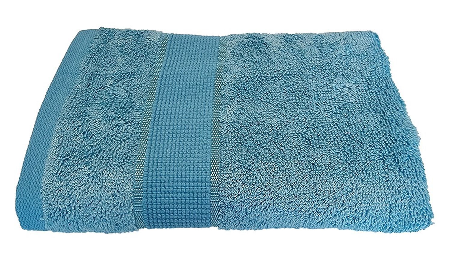 Toalla de bambú 50 x 90 cm Turquesa | Leroy Merlin