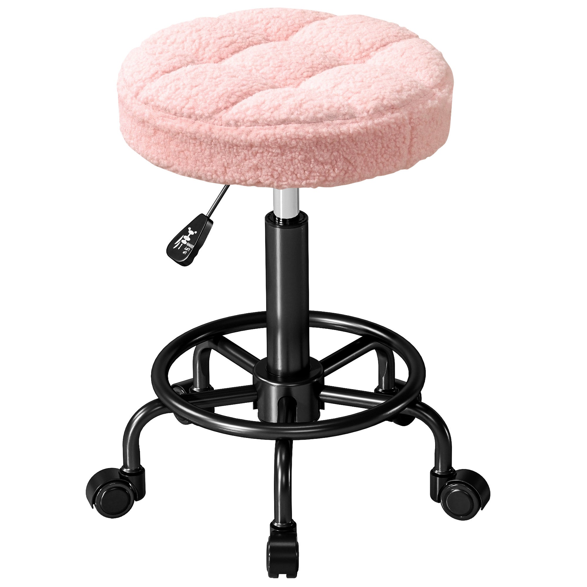 Tabouret roulant réglable en hauteur, pivotant 55-66 cm, pivotant à 360 ...