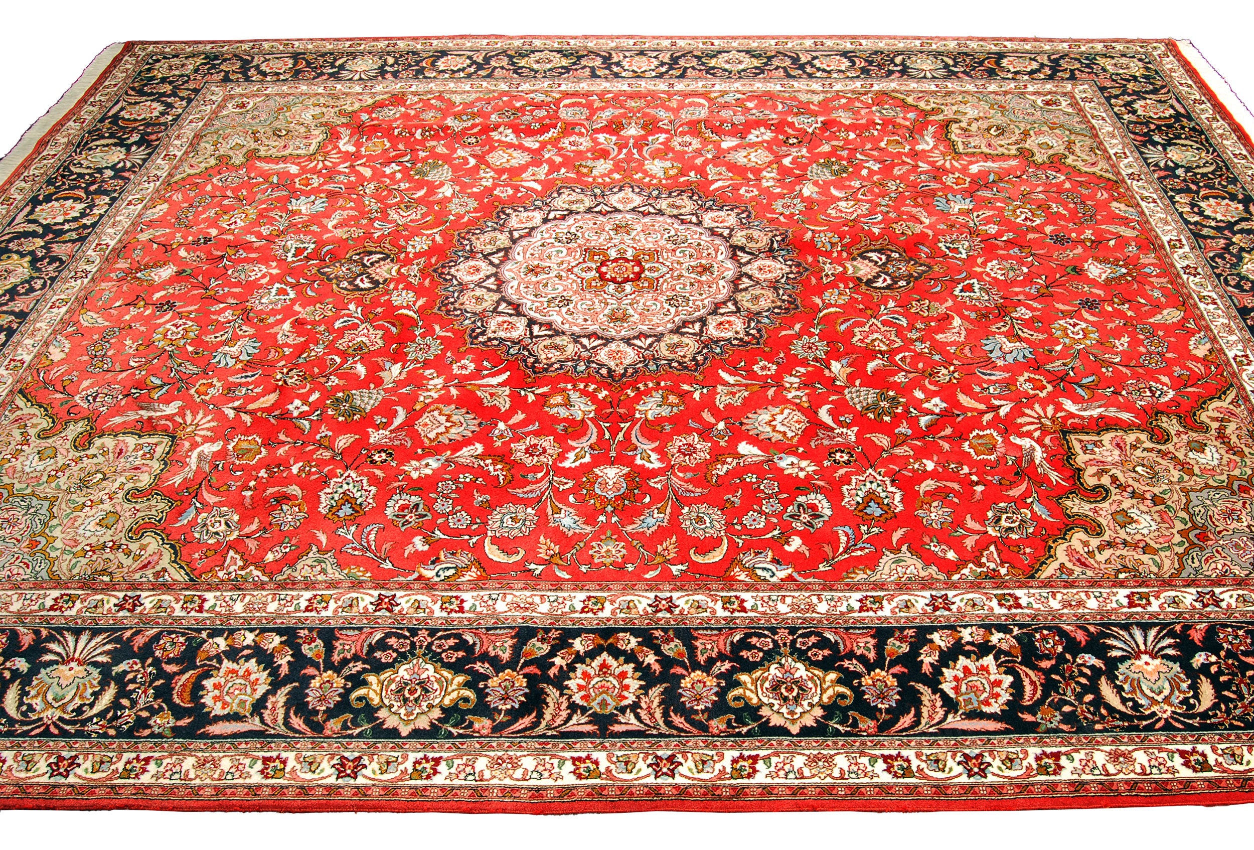 Tapis oriental d'origine à la main, taille: 300x250 cm avec certificat ...