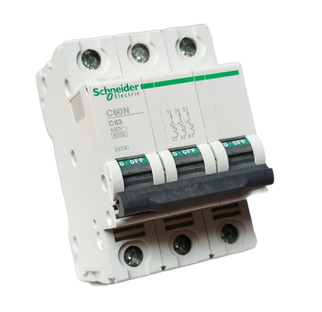 Schneider automatico magnetotermico c60n 6ka 3p 63a curva c 24290 | Leroy Merlin