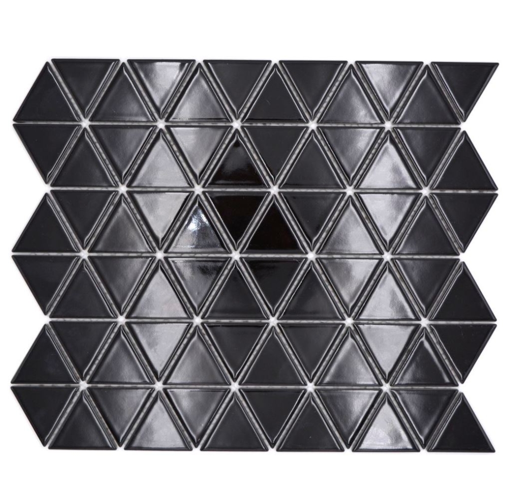 Mosaïque céramique triangle diamant uni noir | Leroy Merlin