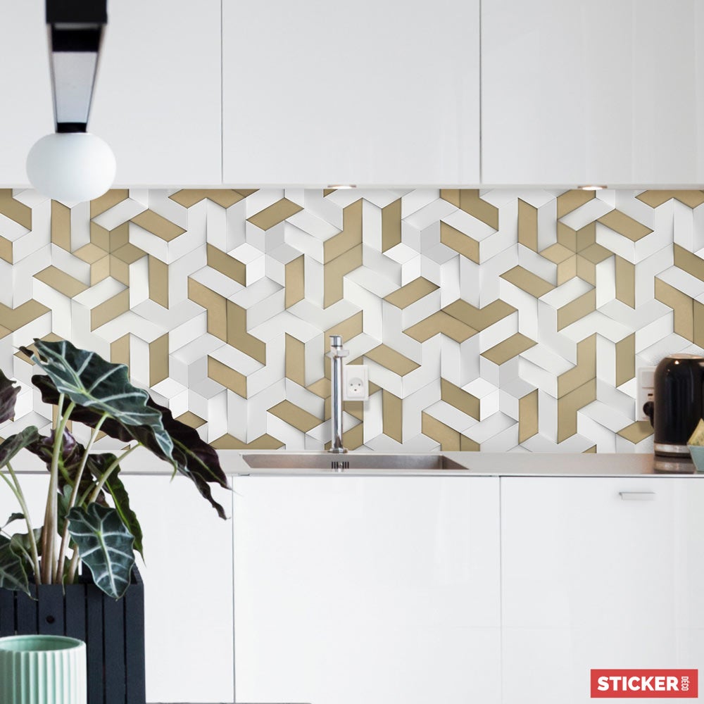 Crédence Adhésive 3D Isométrique - 300 x 60 cm | Leroy Merlin