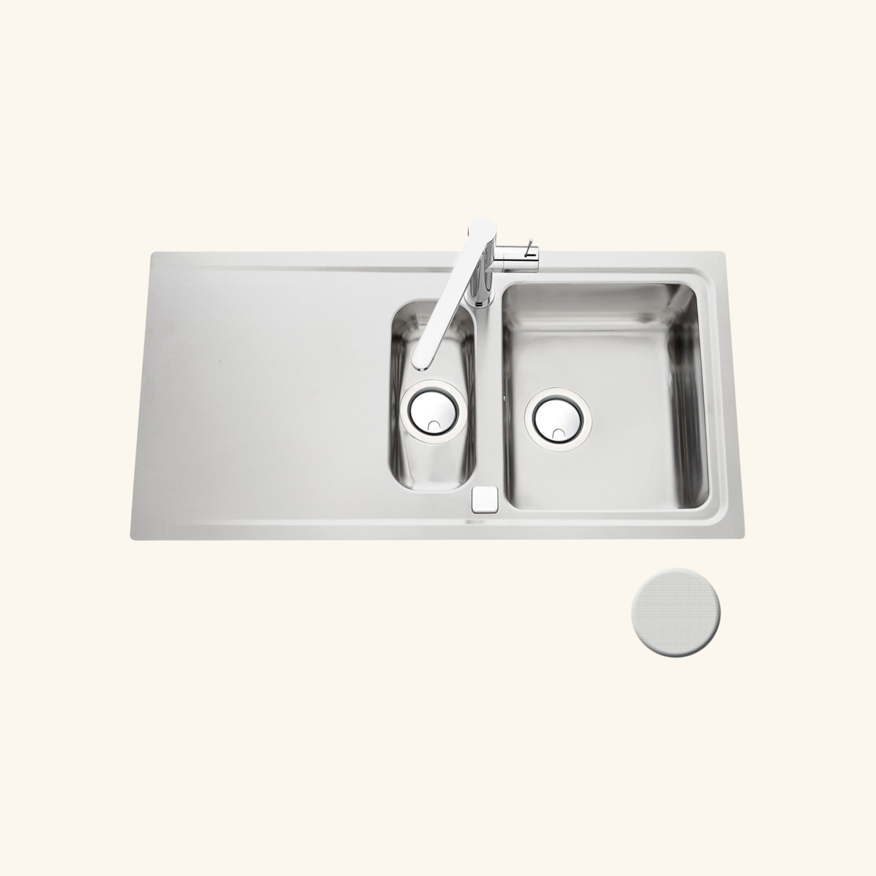 Évier inox mini structure Luisina FAGOTTO 1 bac 1/2 - 1 égouttoir ...