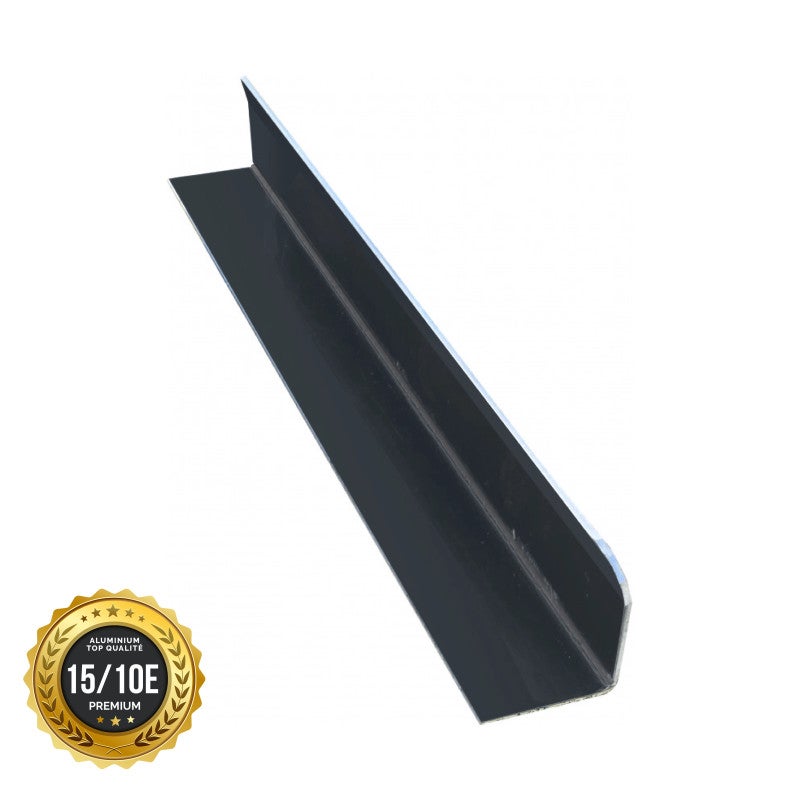 Talon mural pour couvertine aluminium PREMIUM Noir foncé RAL 9005 ...