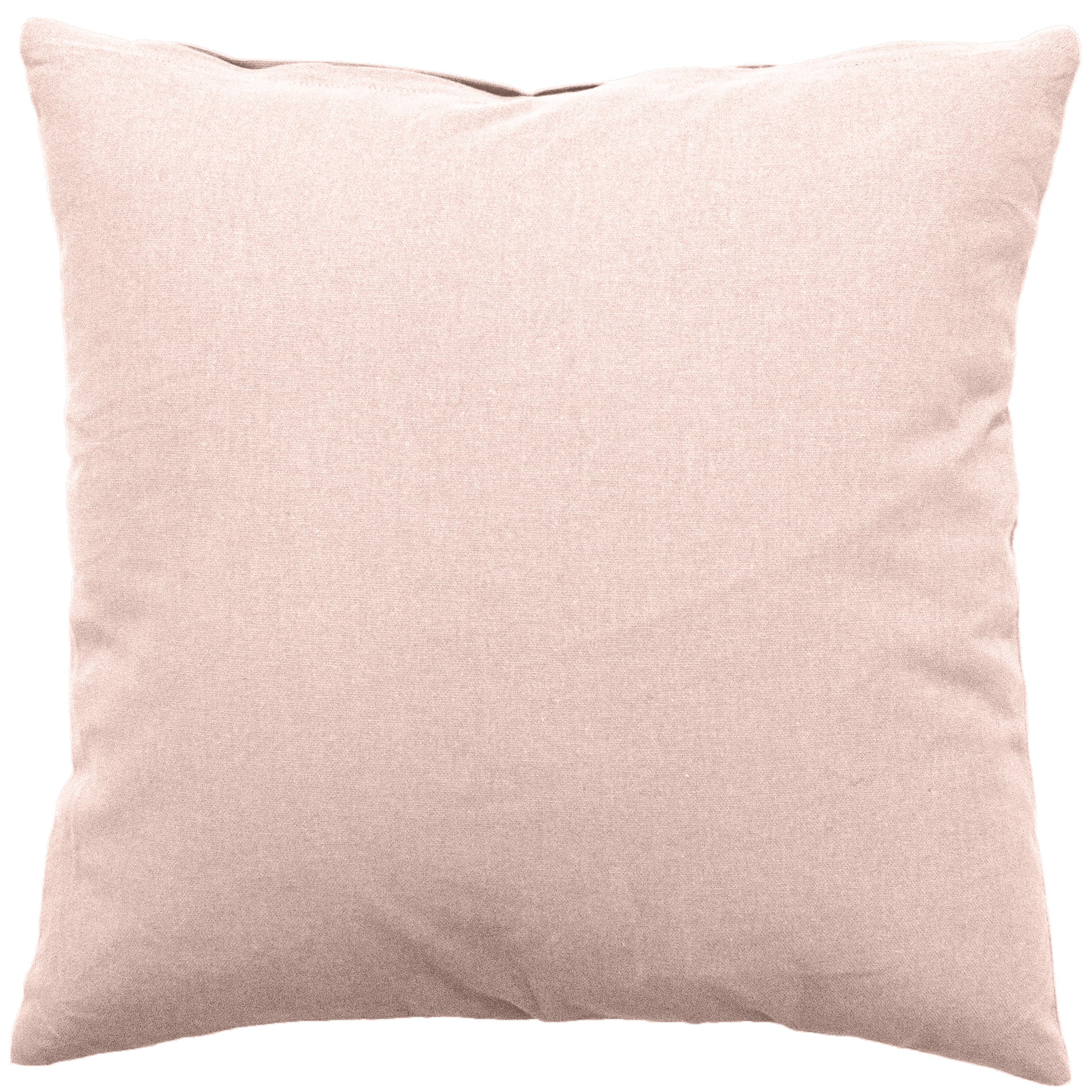 Coussin uni effet Bachette déhoussable - 60 x 60 cm - Rose | Leroy Merlin