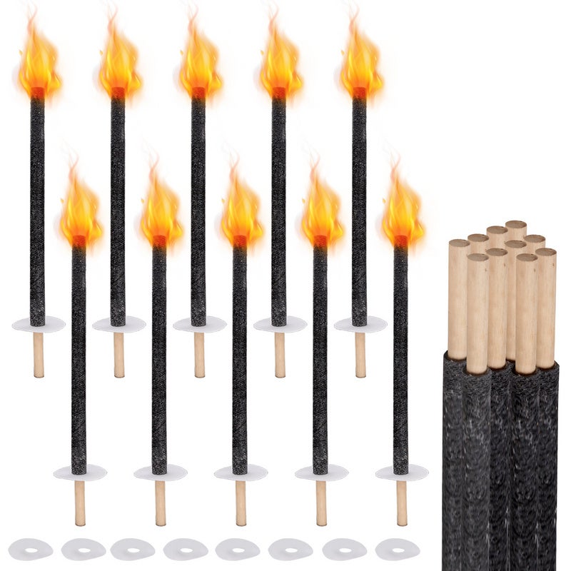 10x Torche jardin 42cm Torches Coeur de flamme Torche de jardin Torche ...